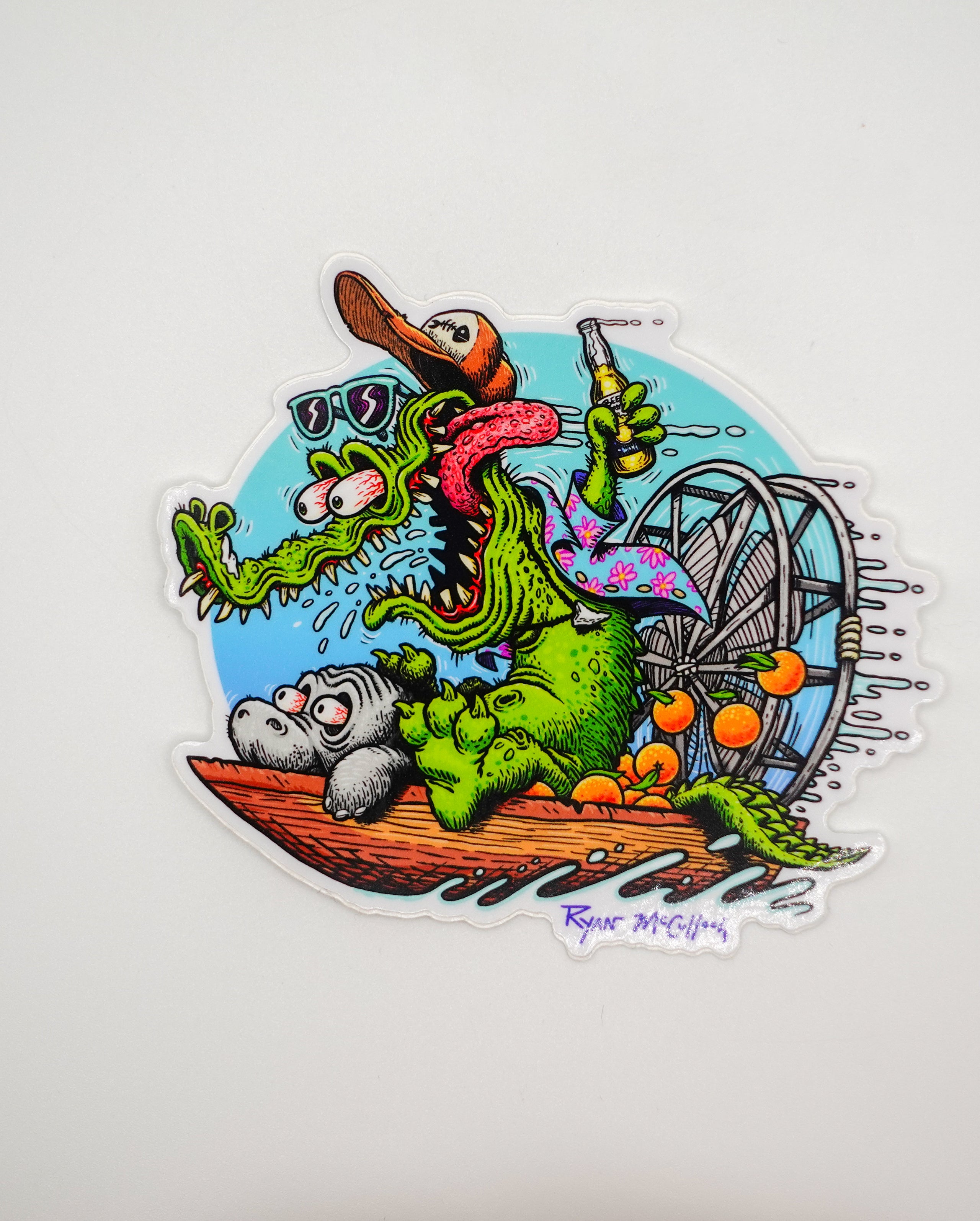 Louisiana Man/Alligator Sticker | Cajun Encounters Merch