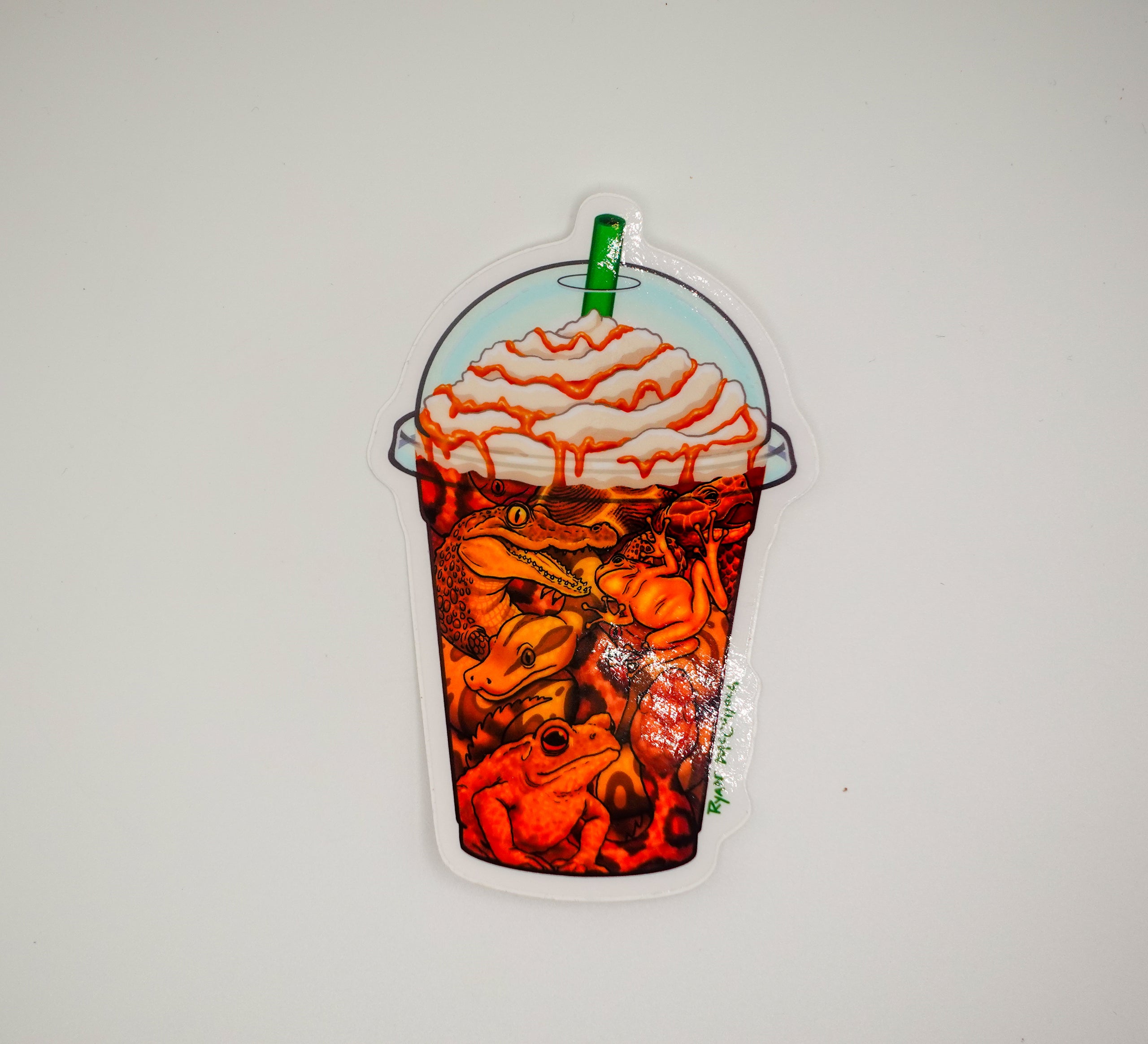 Cold Blooded Frappuccino Sticker | Cajun Encounters Merch
