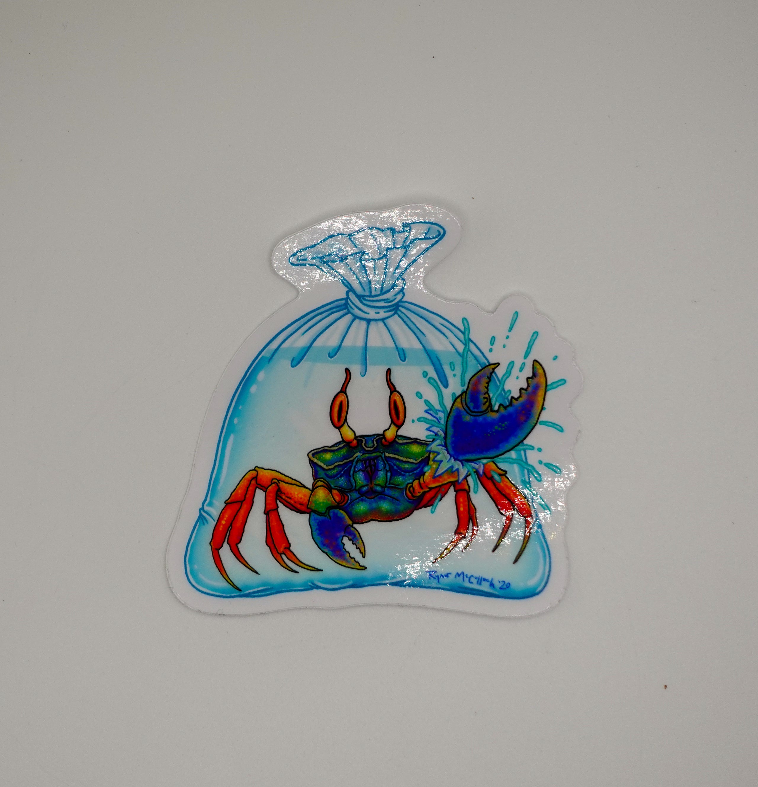 Pet Blue Crab Sticker | Cajun Encounters Merch