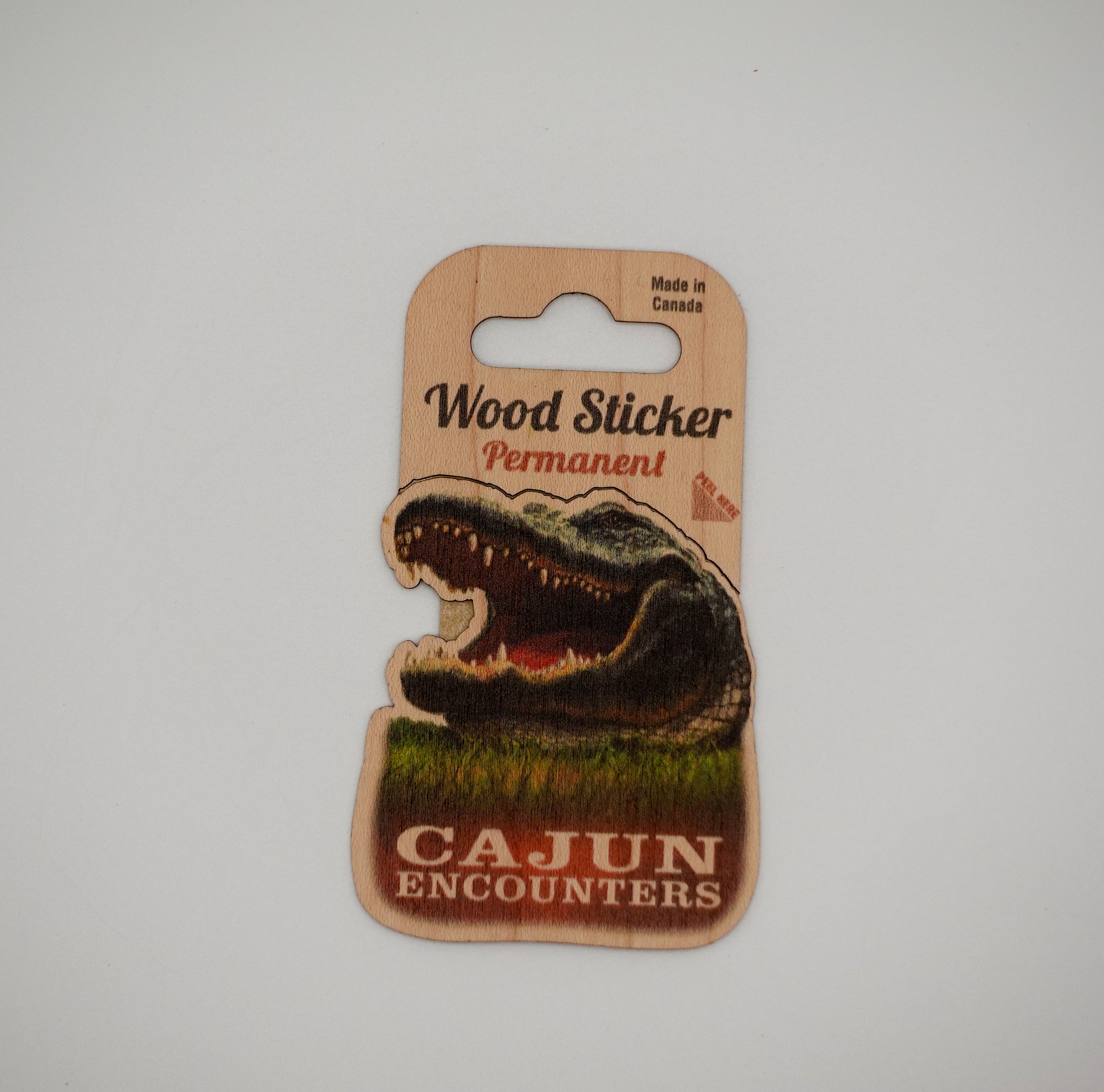 Cajun Encounters Portrait Wood Sticker | Cajun Encounters Merch